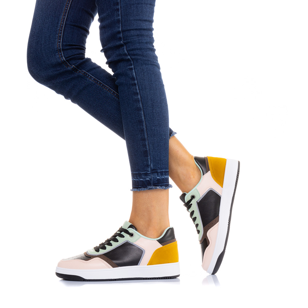 Pantofi sport dama Aimee negri cu camel - Kalapod